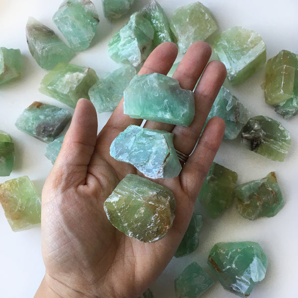1.5"-2" Green Calcite Chunk – Illuminated Living LLC